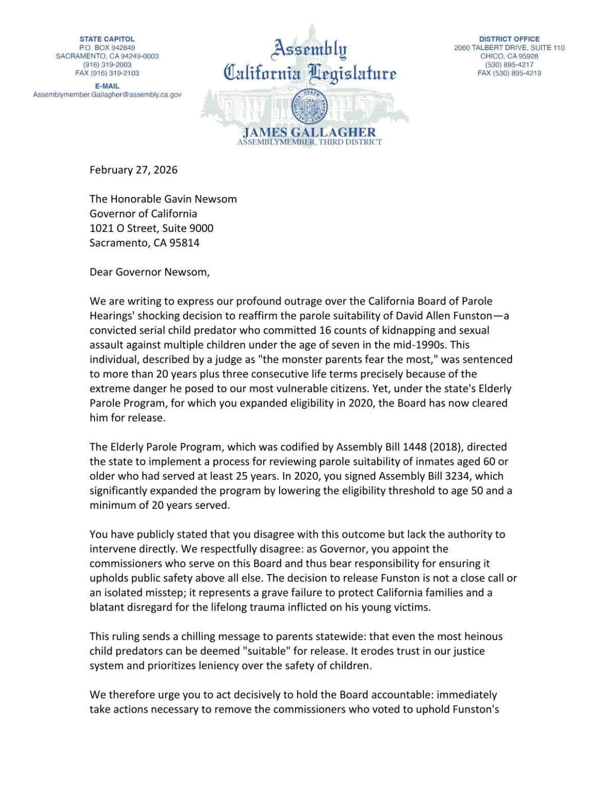 Request for Immediate Review of Elderly Parole Decision and Public ...